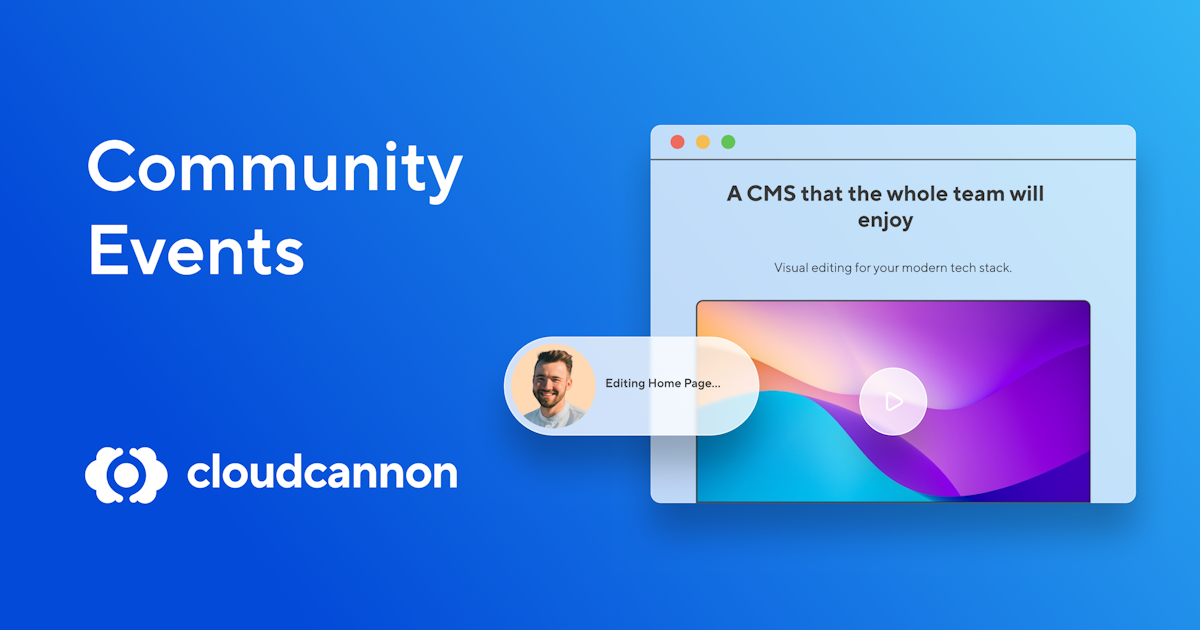 Events | CloudCannon