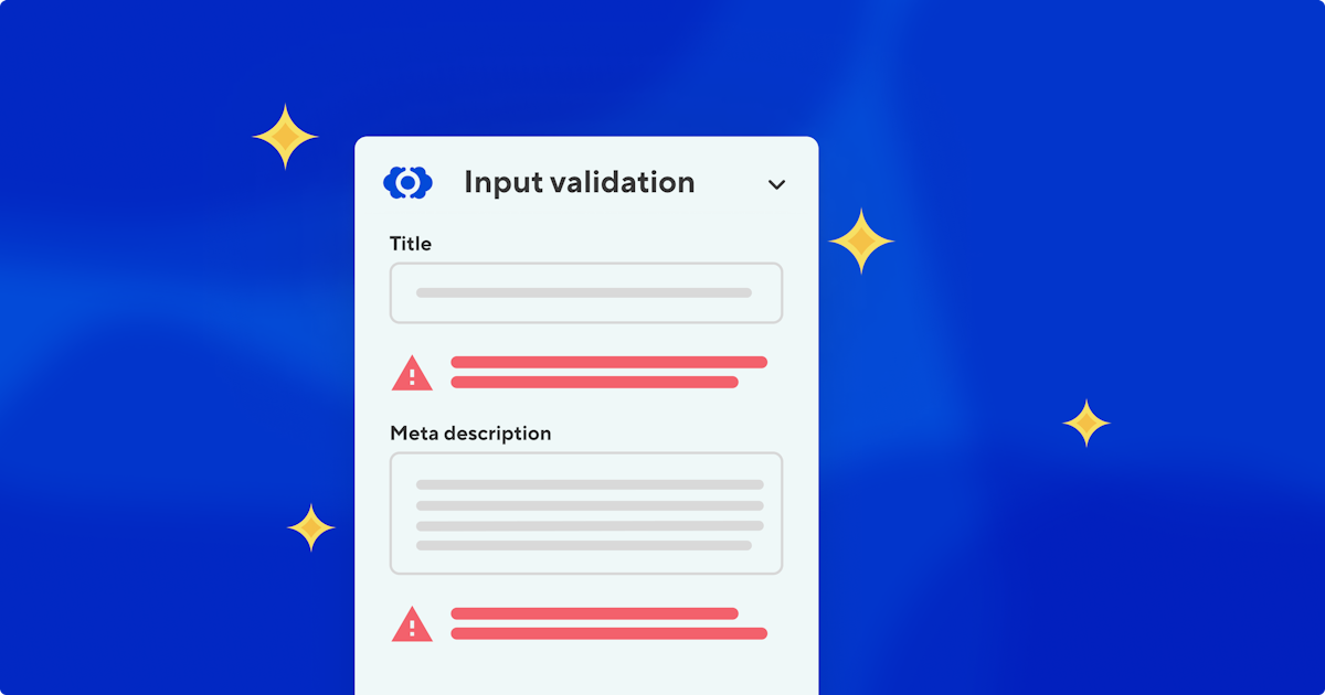 Keep your content consistent with input validation | CloudCannon