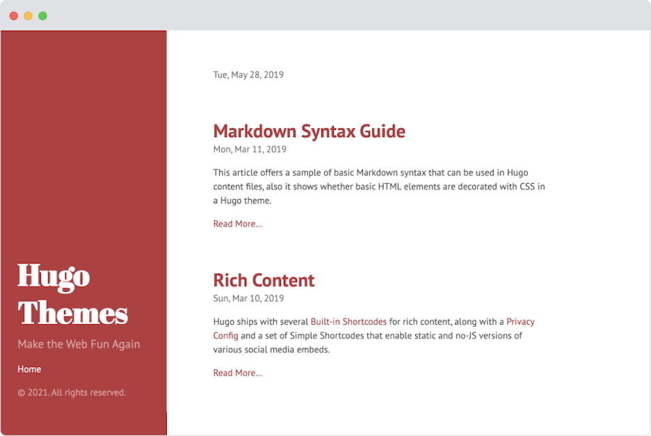 Comparing a Jekyll and Hugo template | CloudCannon